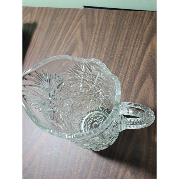 Unbranded | Kitchen | Vintage Eapg Glass Pitcher With Floral Starburst ...